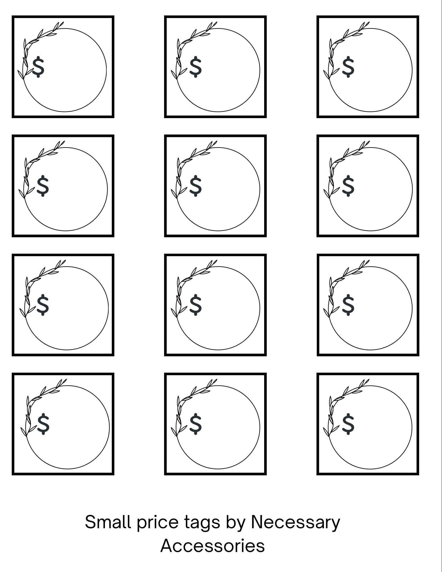 Cute Printable Price Tags