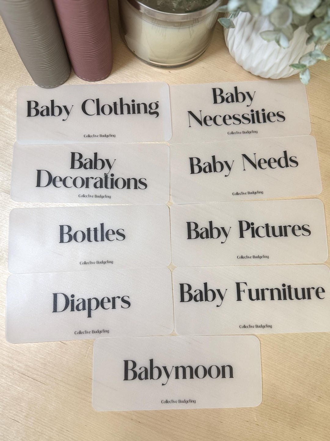 New BABY Cash Envelope Inserts/placeholders for New Baby | Budget ...