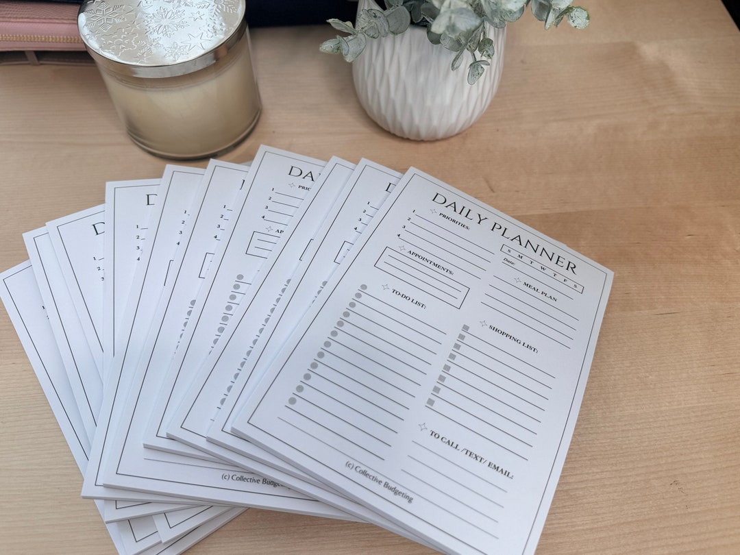 Daily Planner Notepad for Budgeting | Habit Tracker | Daily Habit ...