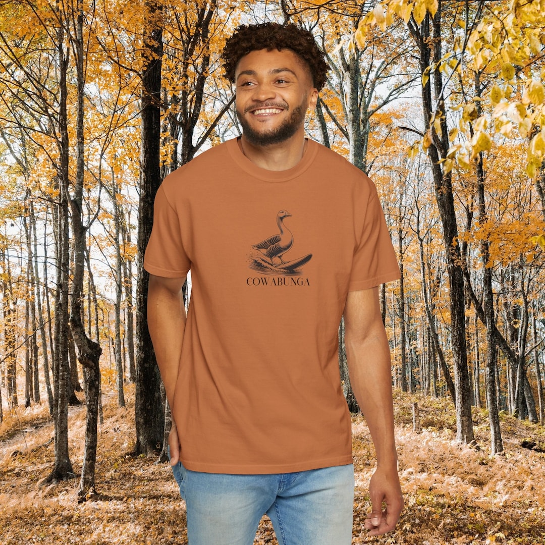 Cowabunga Silly Goose Surfing T-shirt, Comfort Colors Unisex Shirt ...
