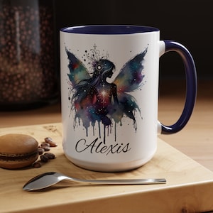Custom Personalizable Celestial Fairy Accent Coffee Mug, 11 or 15oz, 5 ...
