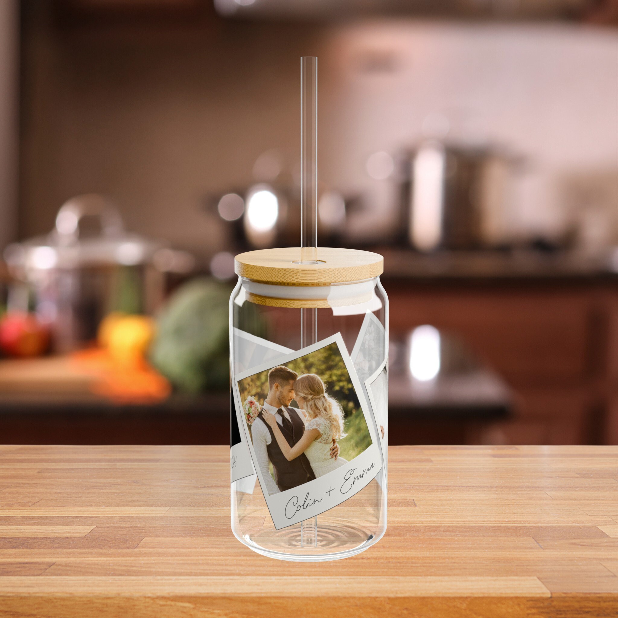 Personalized Photo Iced Coffee Glass: Custom Libbey Sipper Cup - Etsy