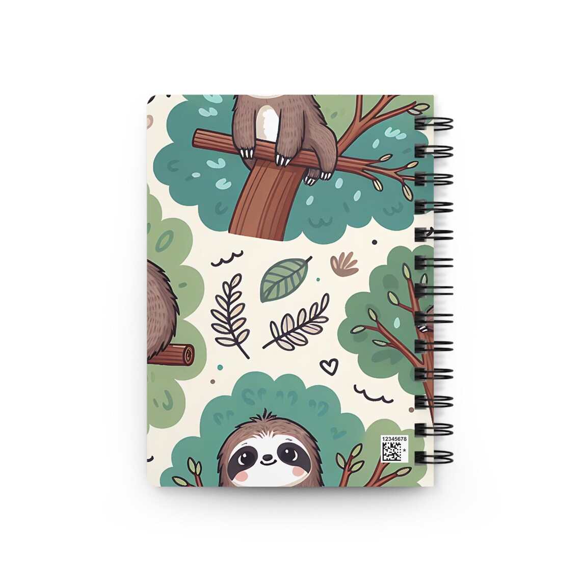 Personalizable Cute Sloths in Trees Journal, Animal Lover Design ...