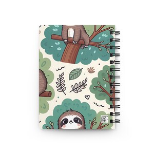 Personalizable Cute Sloths in Trees Journal, Animal Lover Design Journal, Cottagecore Forestcore ...