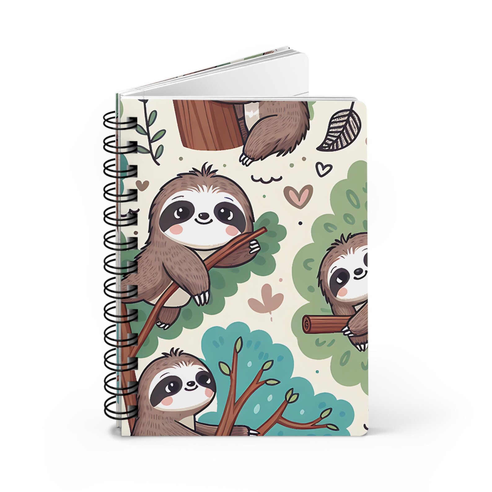 Personalizable Cute Sloths in Trees Journal, Animal Lover Design ...