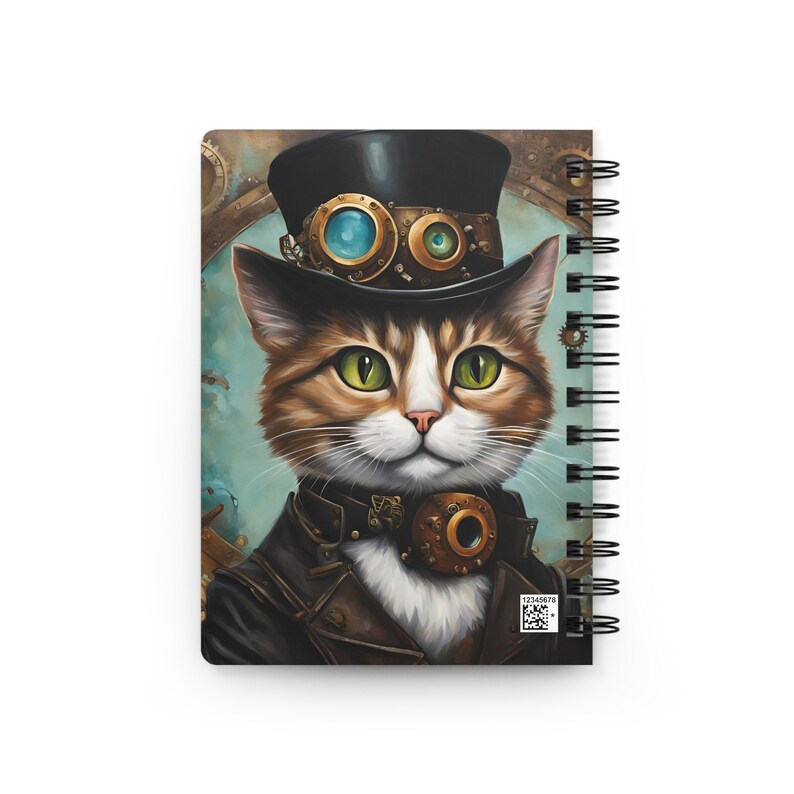 Steampunk Cat Spiral Journal: Victorian Industrial Notebook Gift - Etsy
