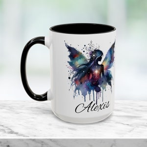 Custom Personalizable Celestial Fairy Accent Coffee Mug, 11 or 15oz, 5 ...