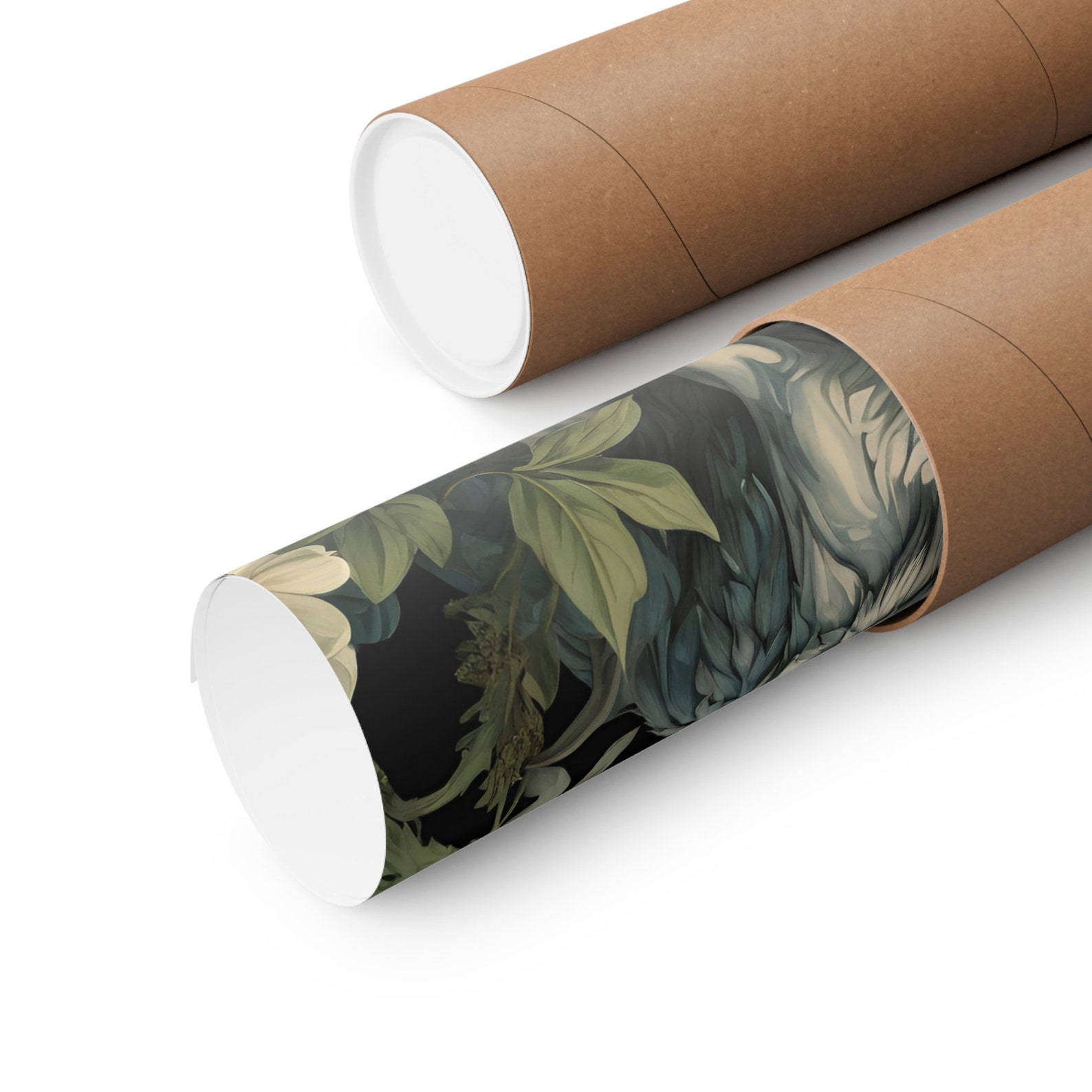 Floral Wolf Matte Poster Dark Botanical Forestcore Cottagecore ...