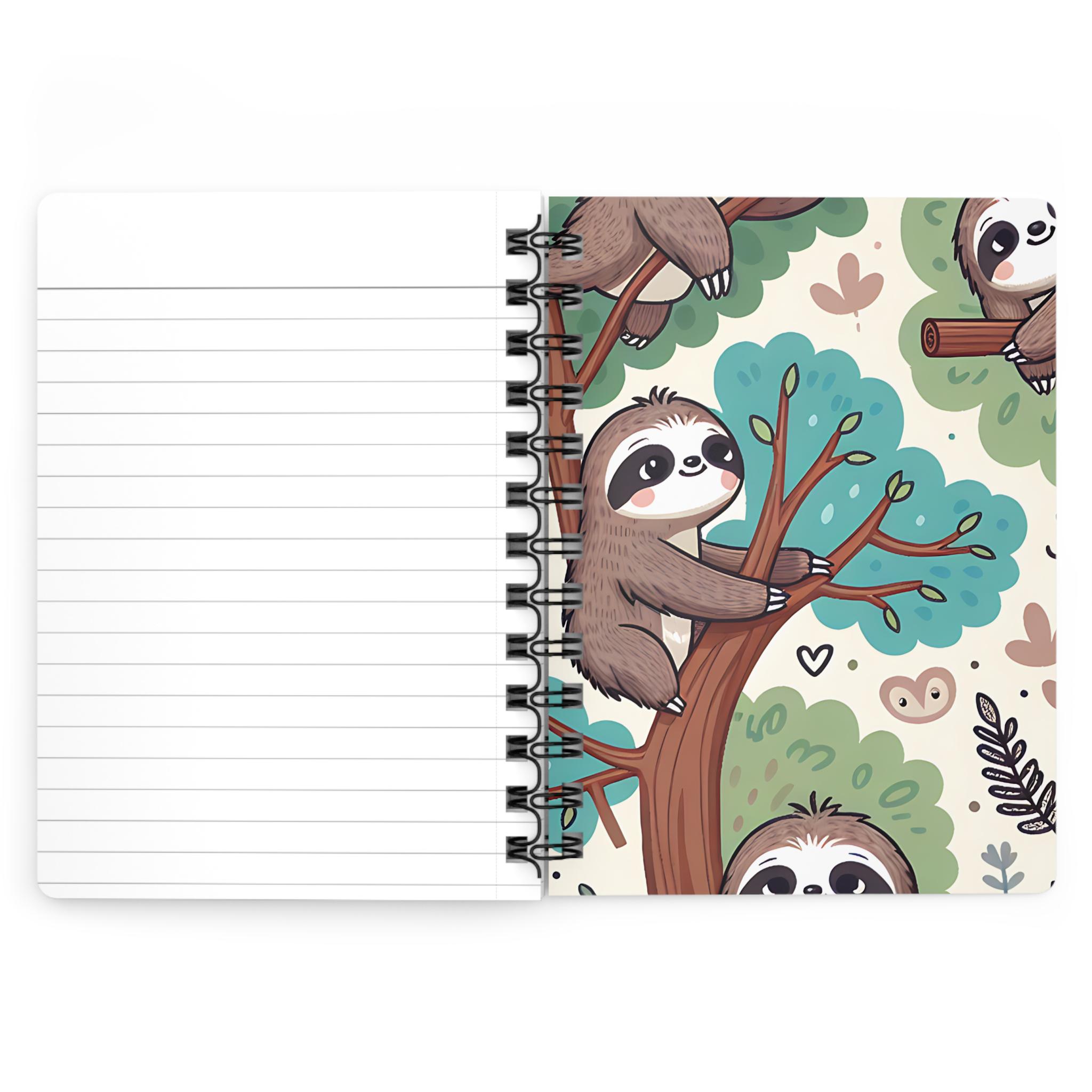 Personalizable Cute Sloths in Trees Journal, Animal Lover Design ...