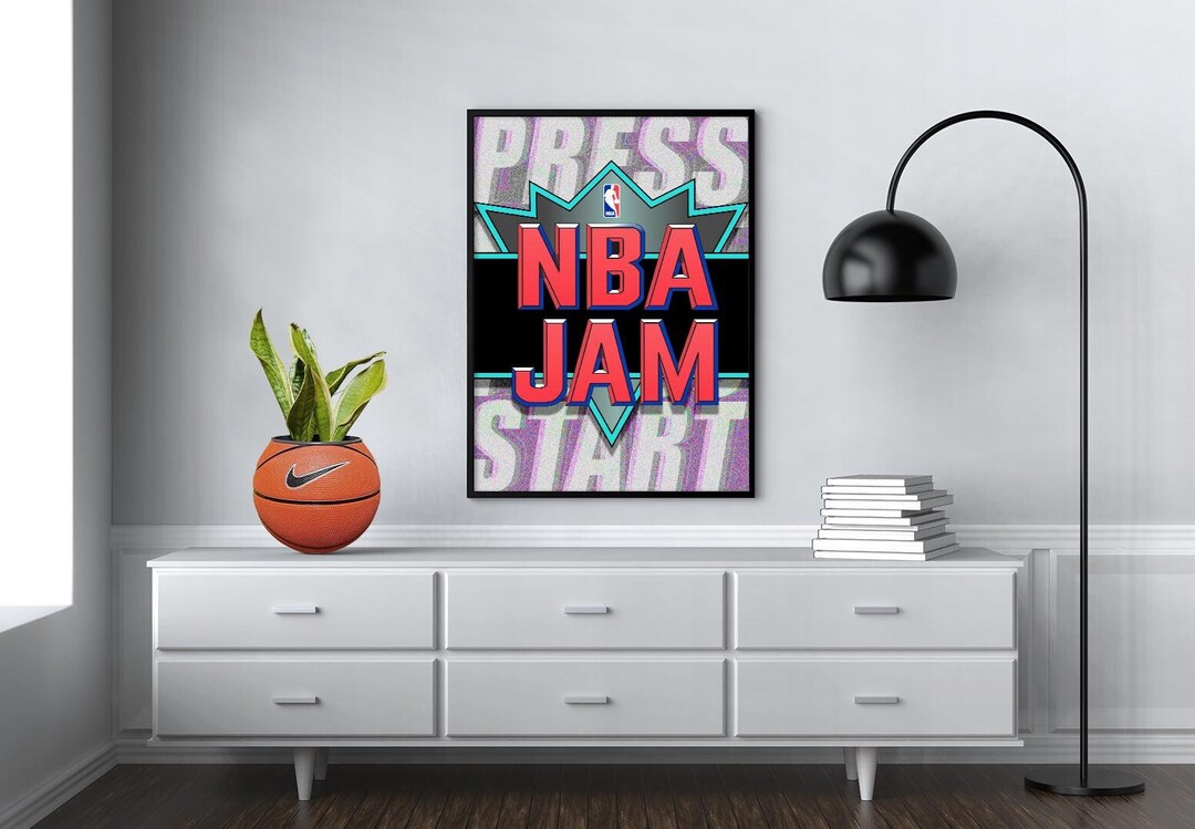 NBA JAM Poster | Wall Art | Games Room Poster | Home Office Art | Retro ...