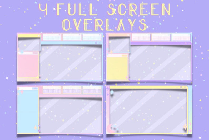 Pastel Skies Twitch Stream Overlay Package - Etsy