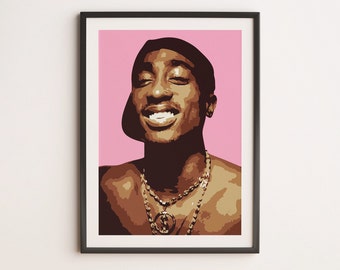 Rapper Poster, Hip Hop Art, Tupac and Biggie Painting, Digital Poster ...