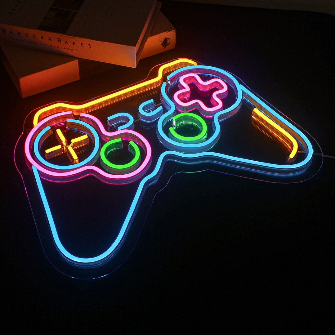 Gaming Remote Neon Sign, Game Room Neon Sign, Gamer Gift for Boyfriend ...