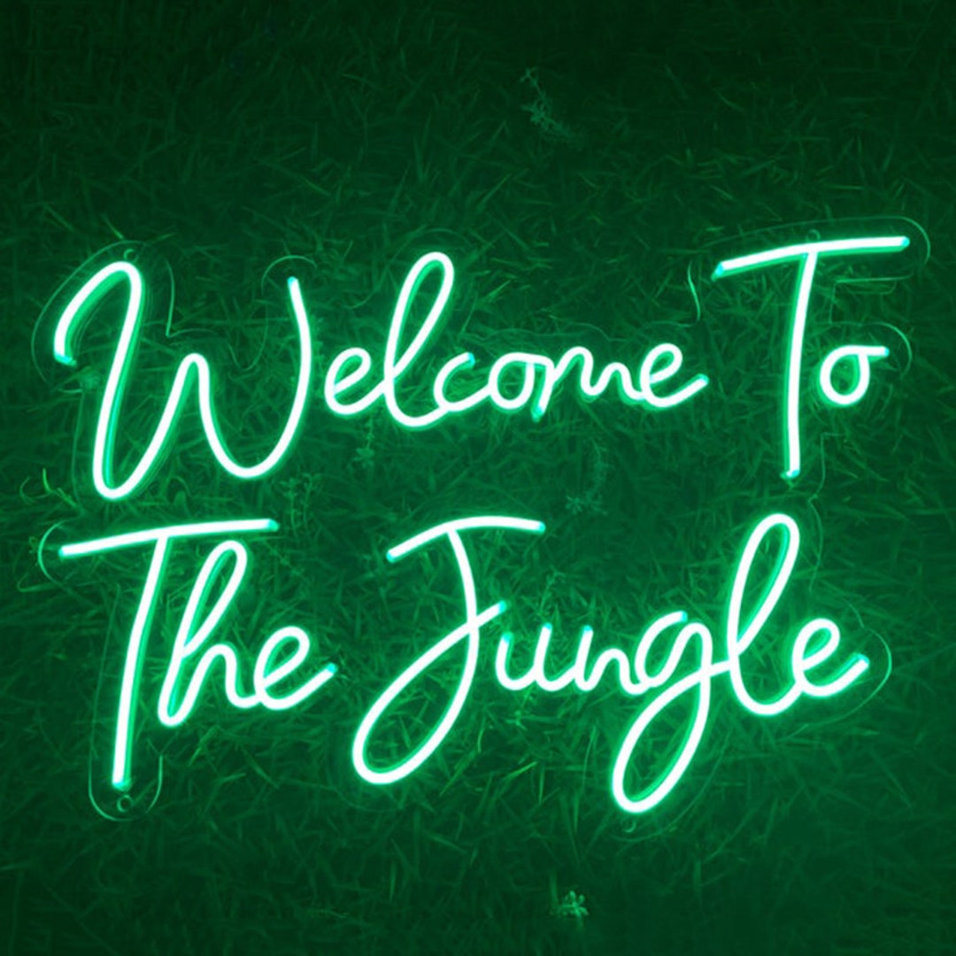 Welcome to the Jungle Neon Sign for Wall Decor, Gothic Home Decor ...