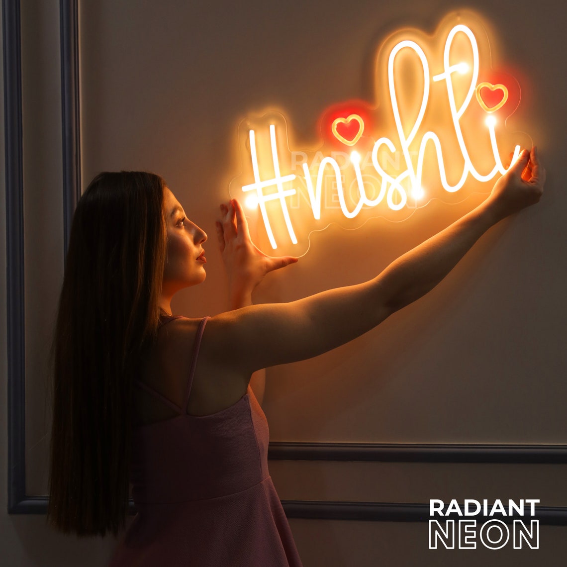 Custom Light Name Board, LED Custom Name Sign, Light up Sign, Neon Sign ...