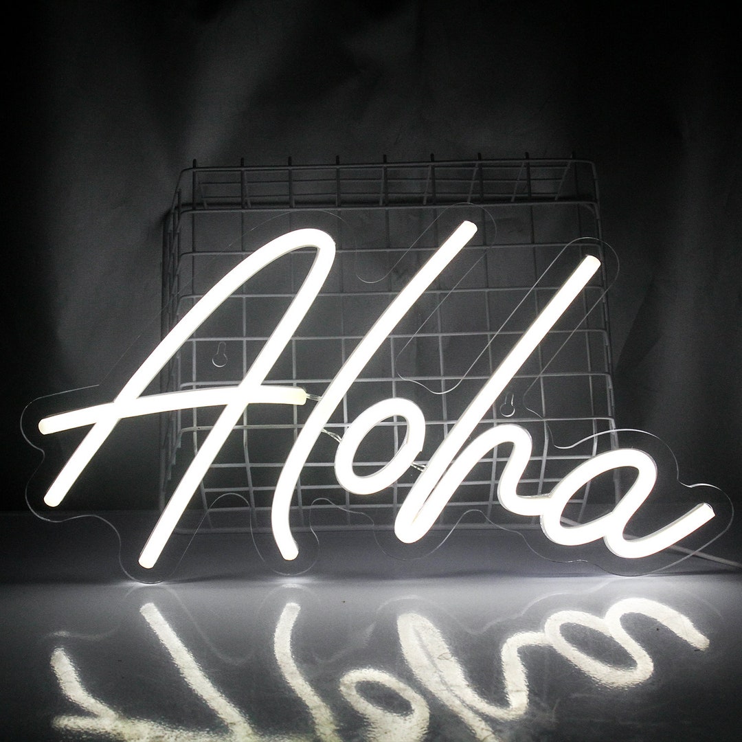 Aloha Neon Sign, Aloha Neon Sign Bedroom, Neon Bar Sign, Neon Sign Art ...