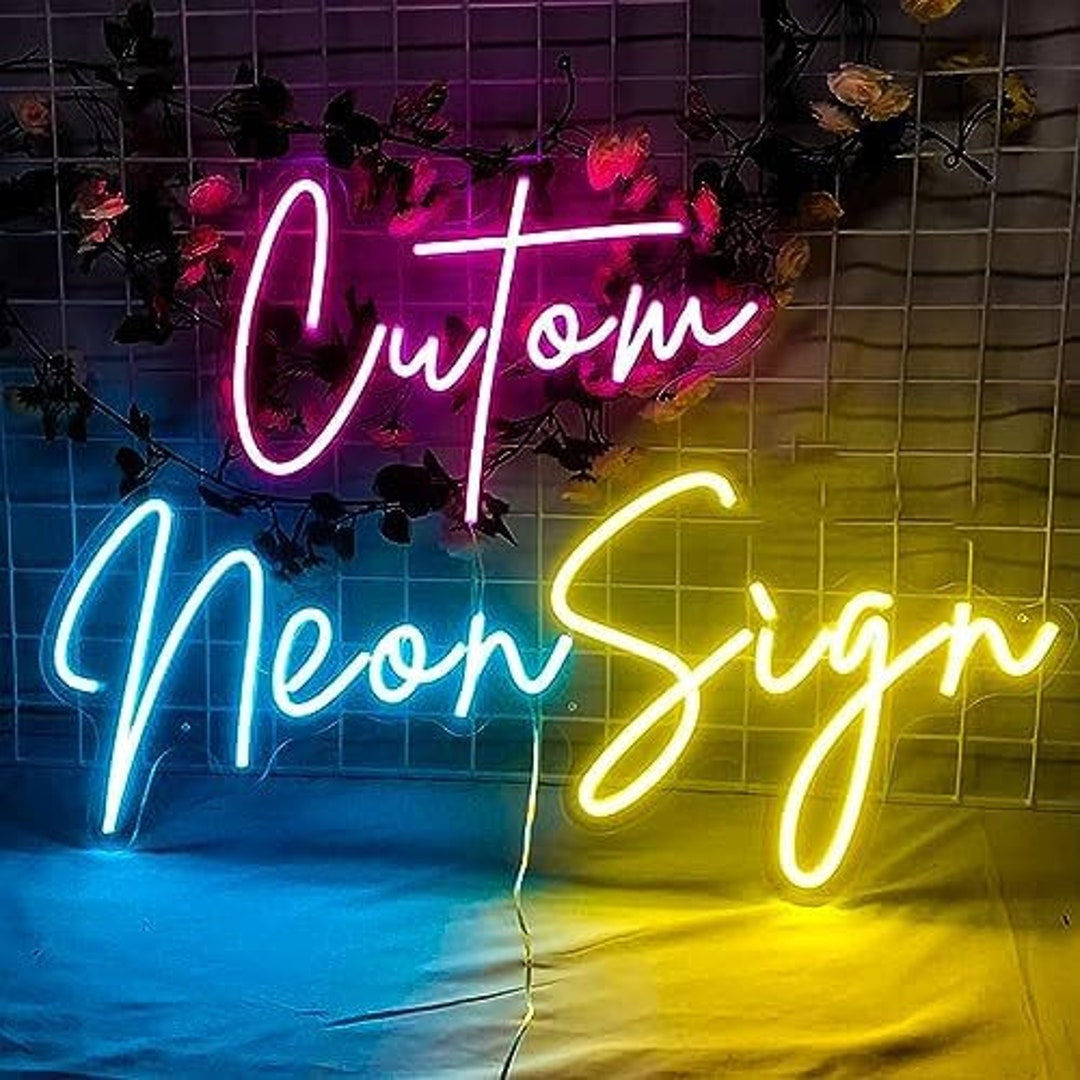 Custom Neon Signs, Personalized Neon Sign, Wall Sign , Wedding Neon ...