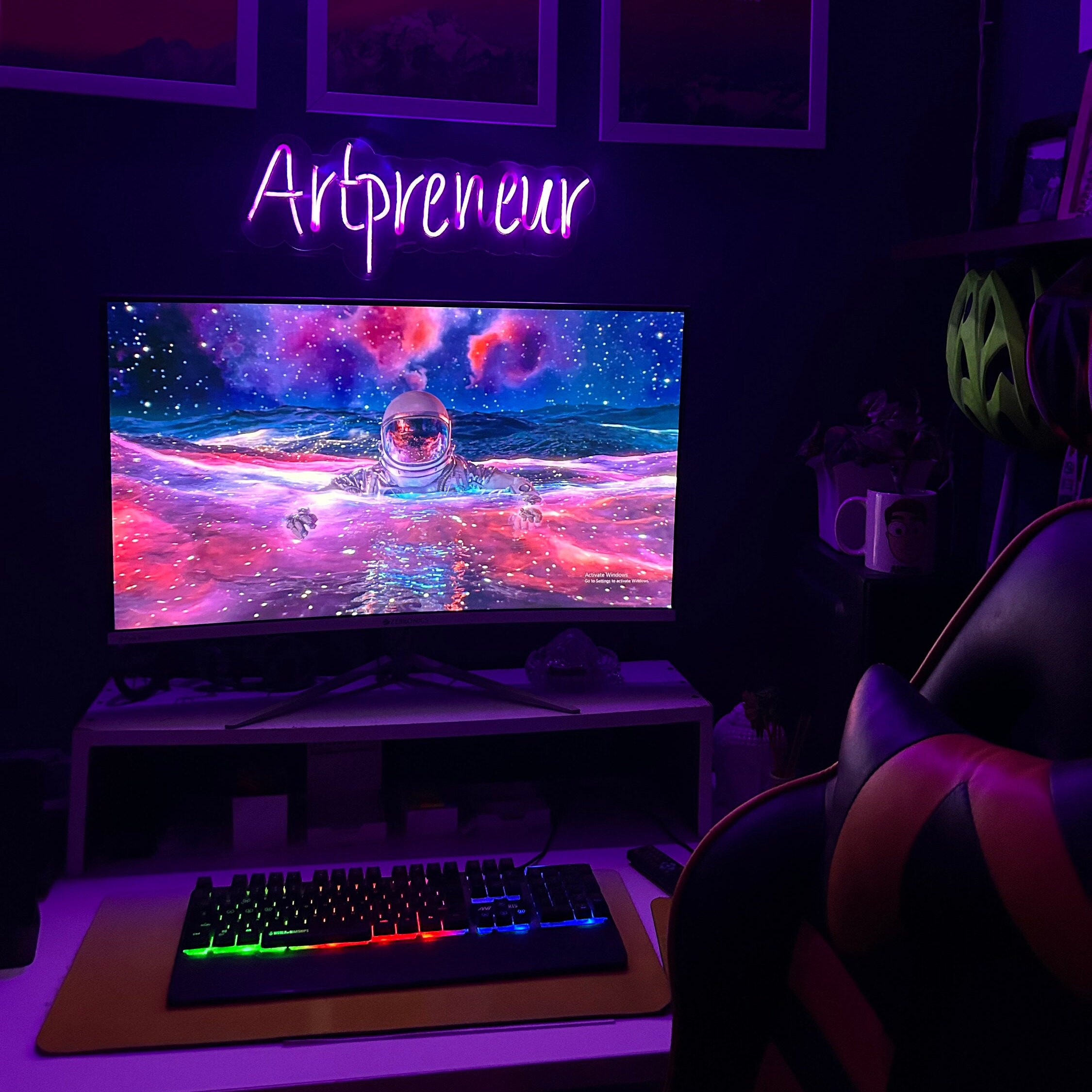 Custom Gamer Neon Tag Sign, Video Game Room Wall Decor, Personalized ...