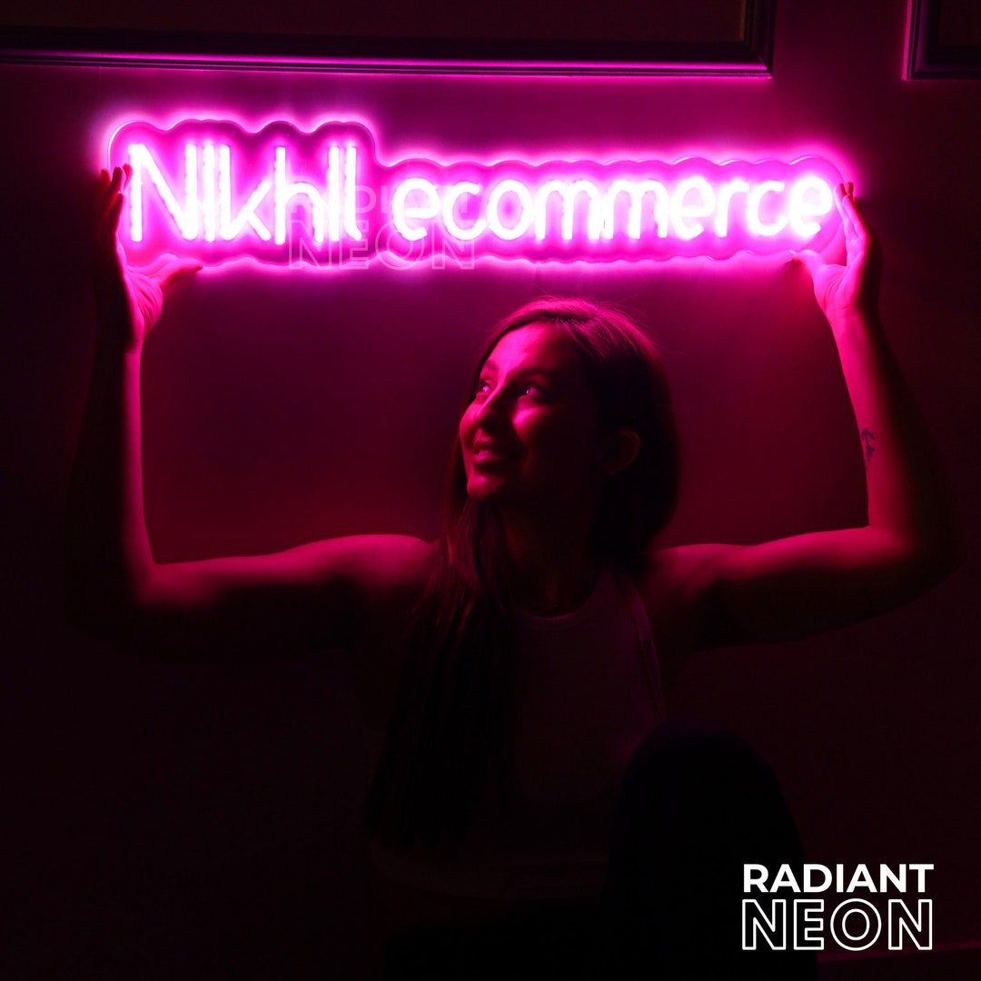 Custom Business Led Name Sign, Brand Logo Name Neon Sign, Hashtag Neon ...