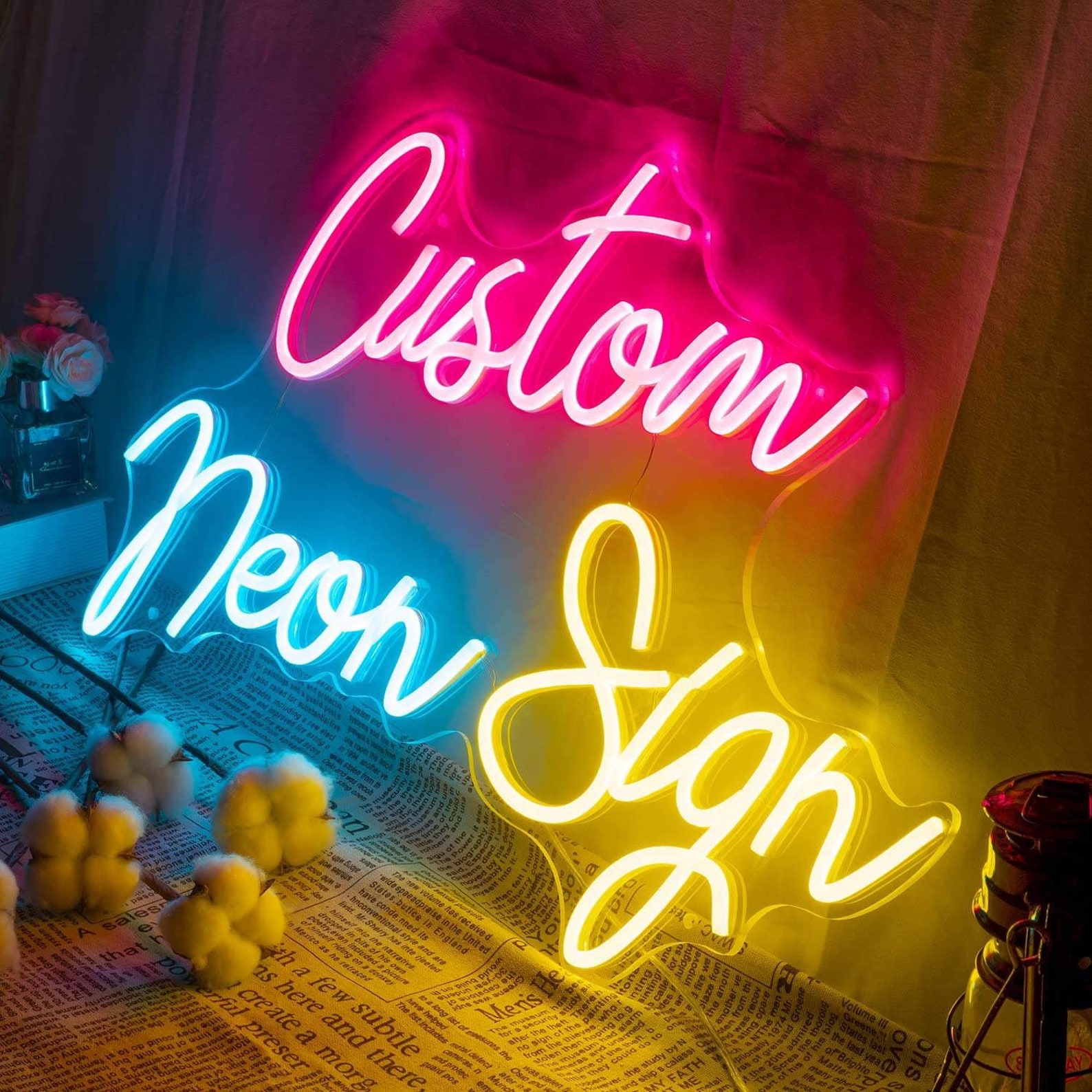 Custom Light Name Board, LED Custom Name Sign, Light up Sign, Neon Sign ...