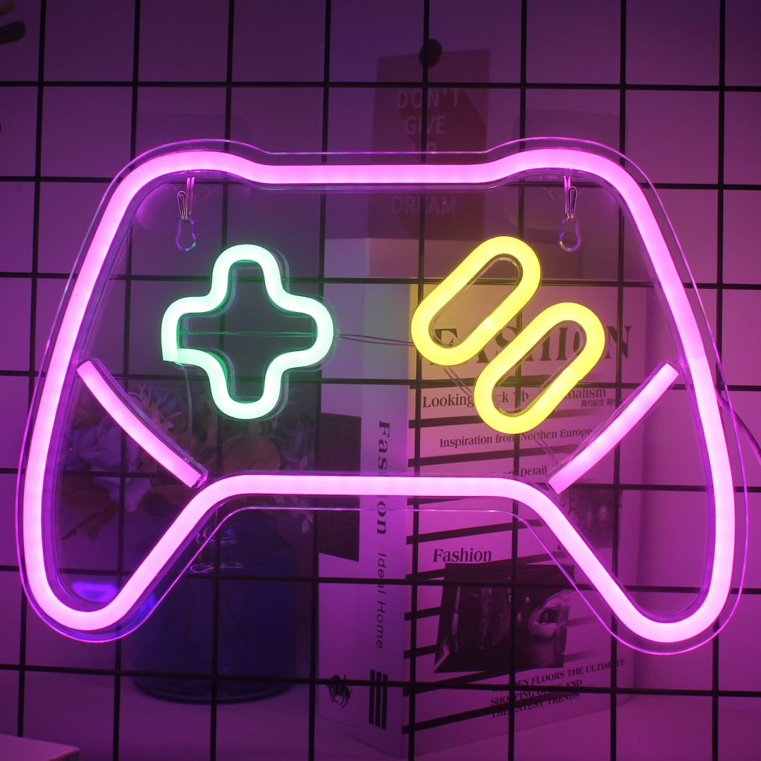 Game Room Neon Sign, Controller Neon Sign, Gaming Remote Neon Sign ...