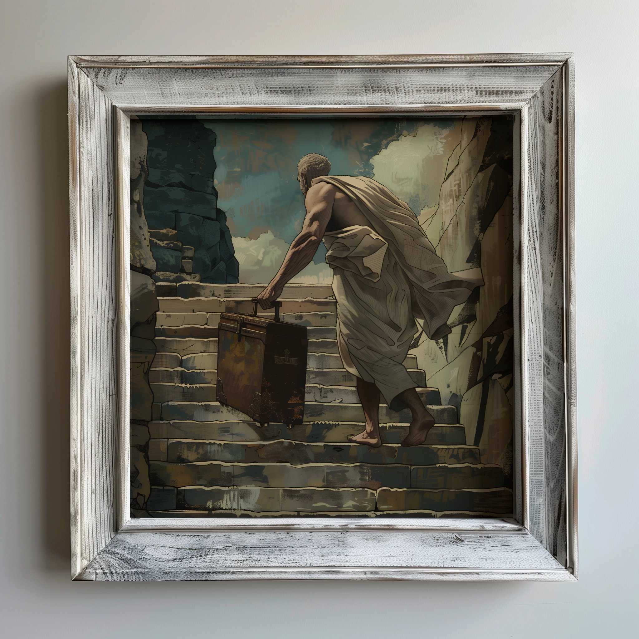 Sisyphus' Trial | Working a 9 to 5 | Digital Art - Etsy