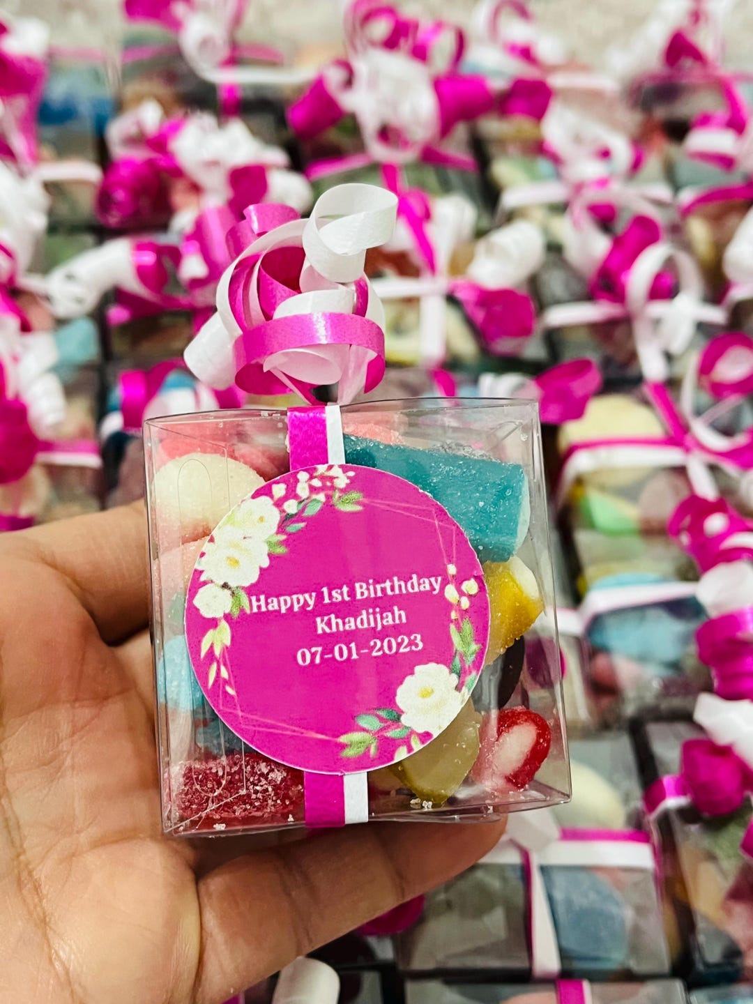 Favour Cube Box | Halal Sweets Cube Box | Mixture | Personalised ...