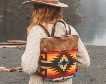 Waxed Canvas Backpack - Etsy