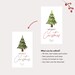 Printable Watercolor Christmas Tree Gift Tag, Editable Template ...