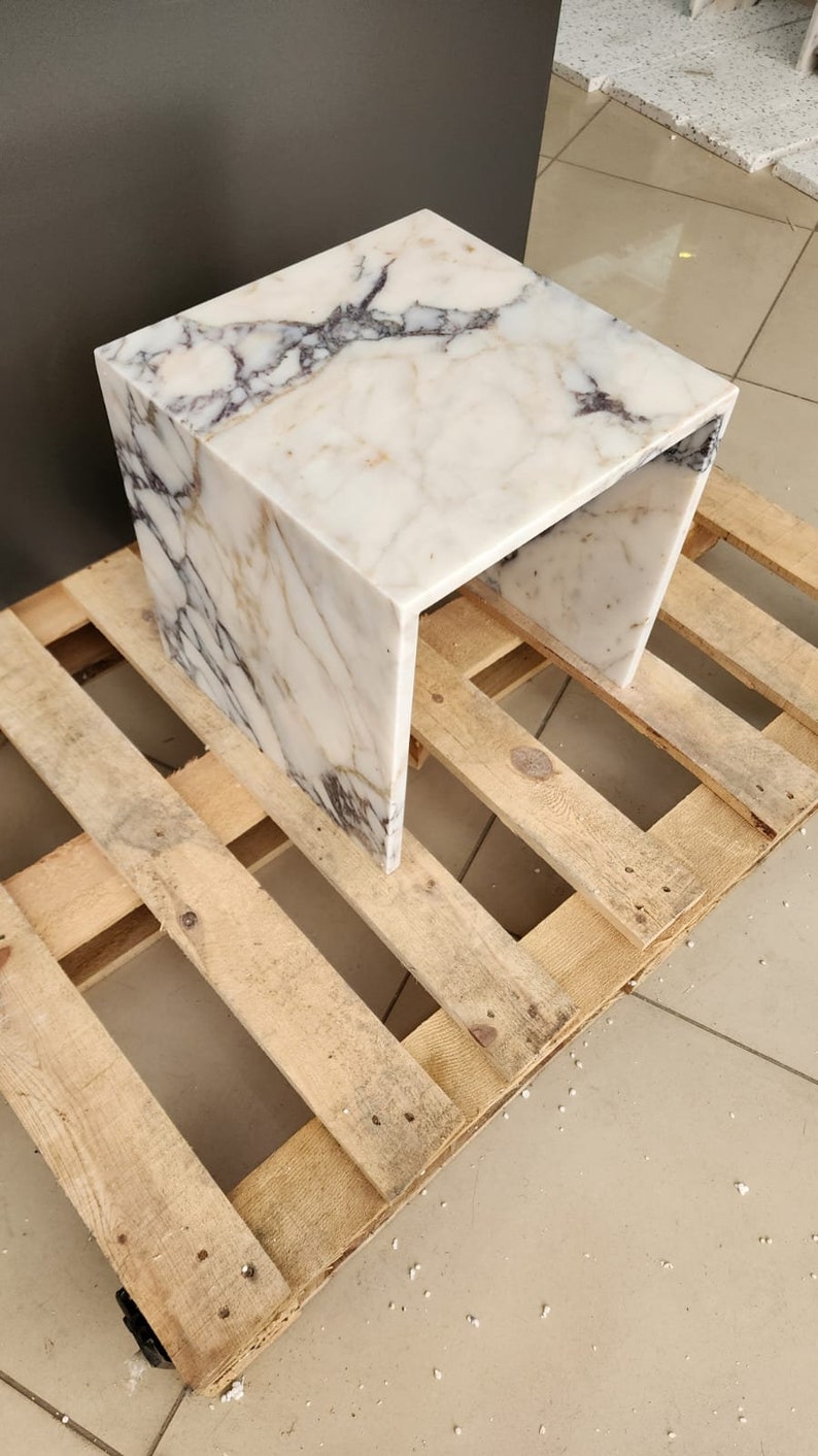 Calacatta Viola Marble Side Table, Coffee Table , Marble Coffee Table ...