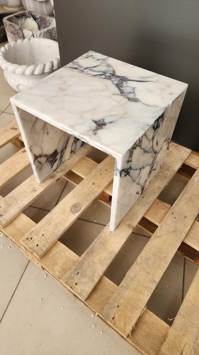 Calacatta Viola Marble Side Table, Coffee Table , Marble Coffee Table ...