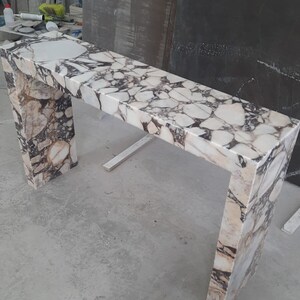 Calacatta Viola Marble Console Table: Natural Stone Home Design - Etsy