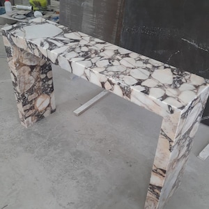 Calacatta Viola Marble Console Table: Natural Stone Home Design - Etsy