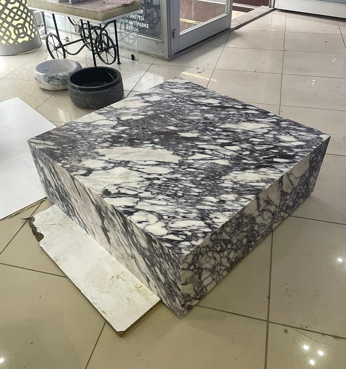 Calacatta Viola Marble Table, Marble Coffee Table, Custom Order Marble ...