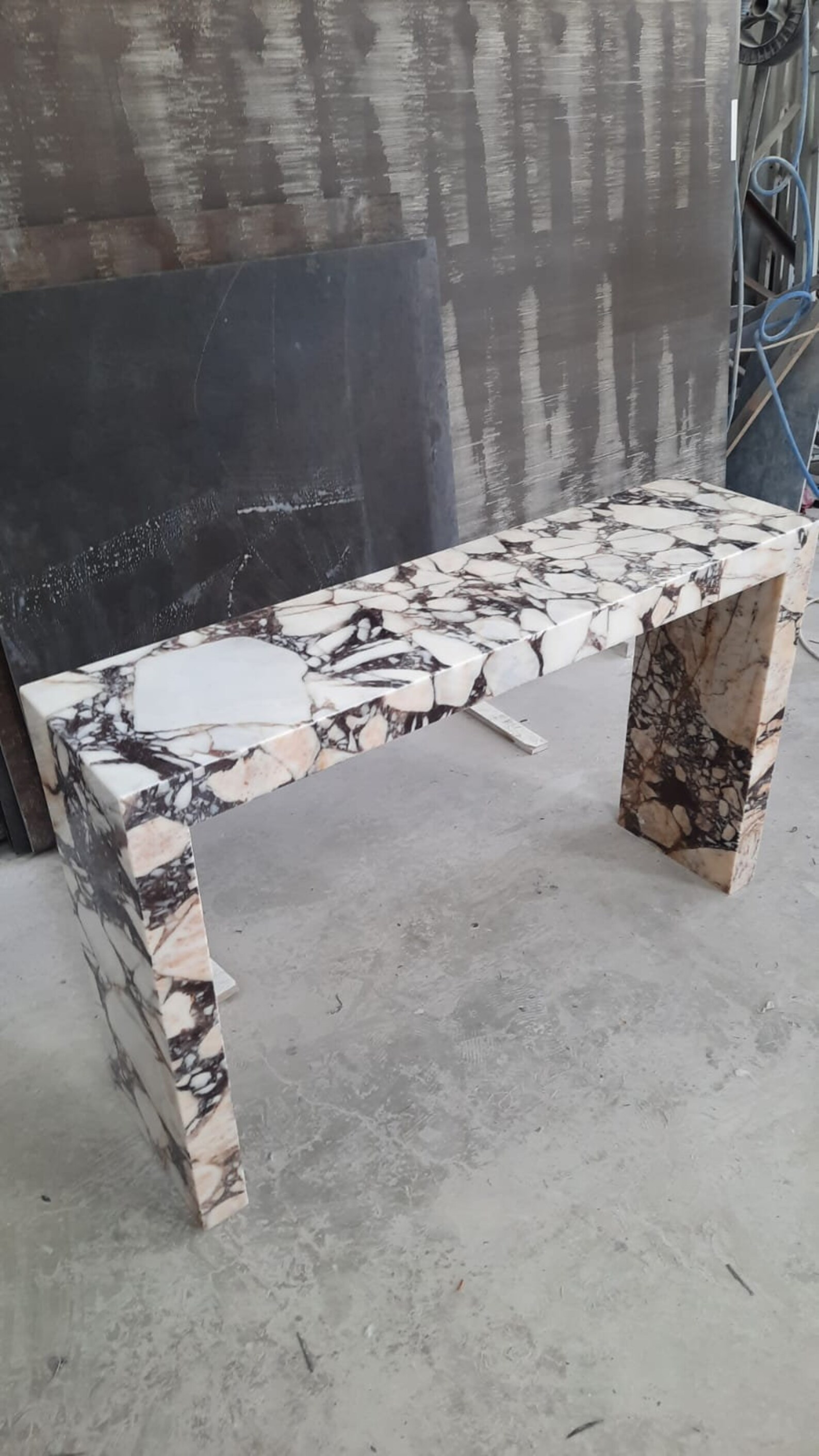 Calacatta Viola Marble Console Table: Natural Stone Home Design - Etsy