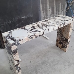 Calacatta Viola Marble Console Table: Natural Stone Home Design - Etsy