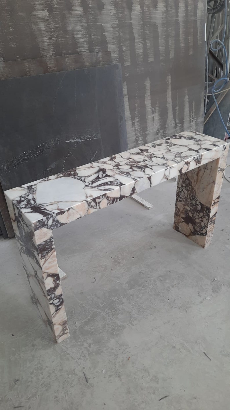 Calacatta Viola Marble Console Table: Natural Stone Home Design - Etsy