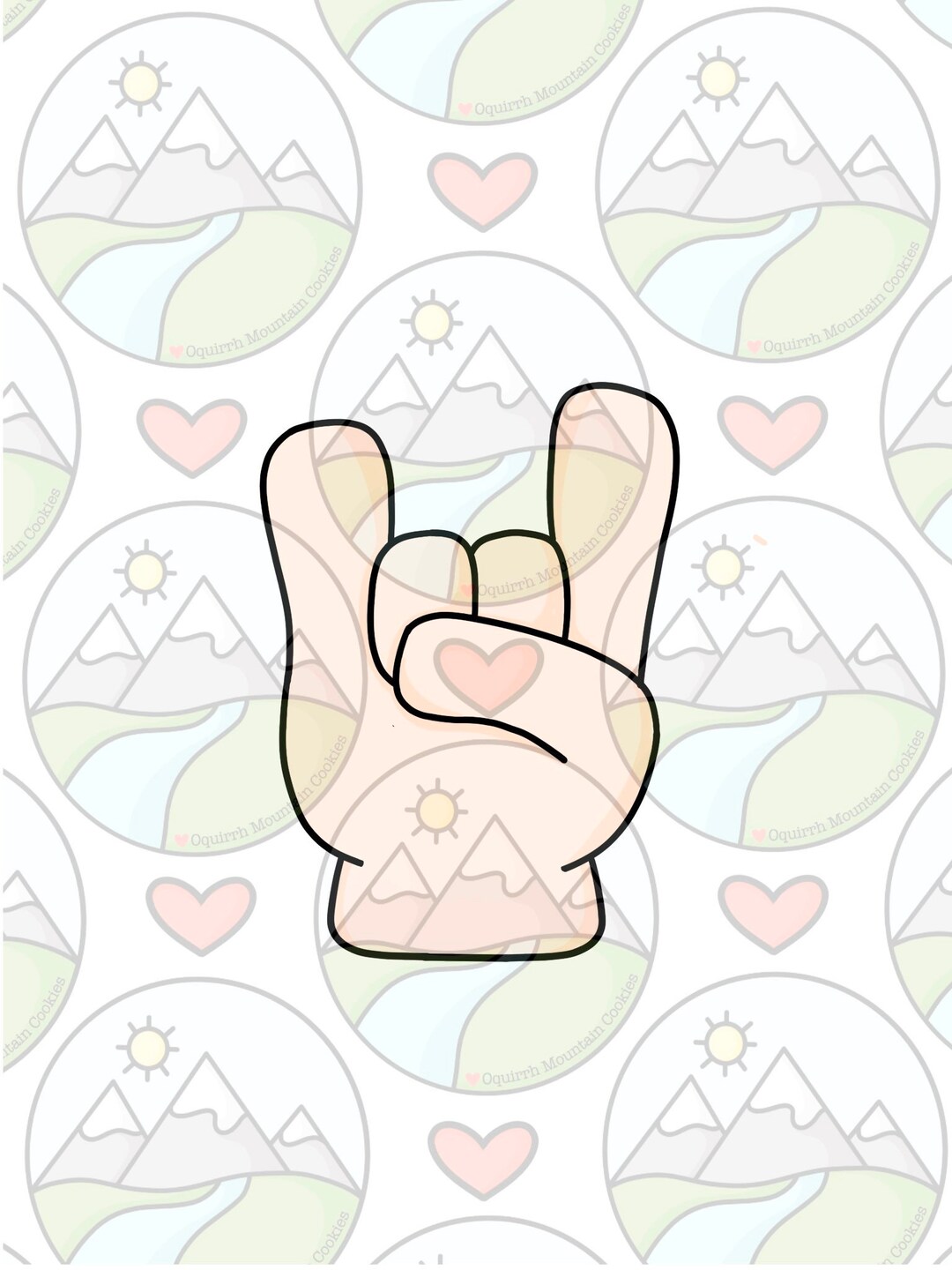 Rock on Hands Cookie Cutter - Etsy
