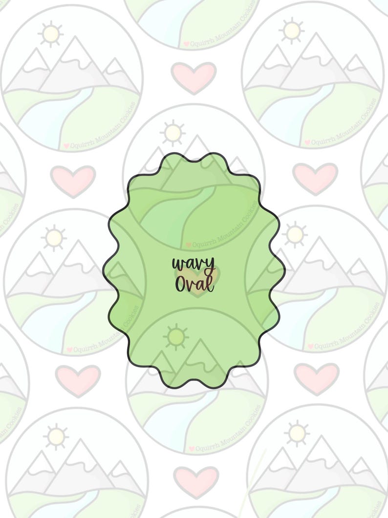 Wavy Oval Cookie Cutter - Etsy