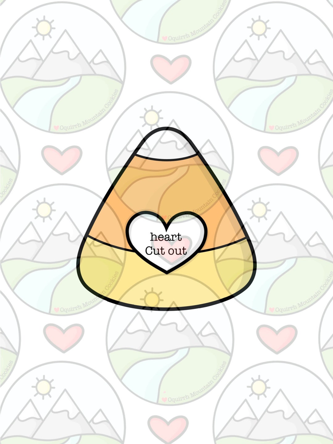 Candy Corn With Heart Cut Out Cookie Cutter - Etsy