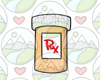Prescription Rx Bottle Pill Jar Cookie Cutter - Etsy