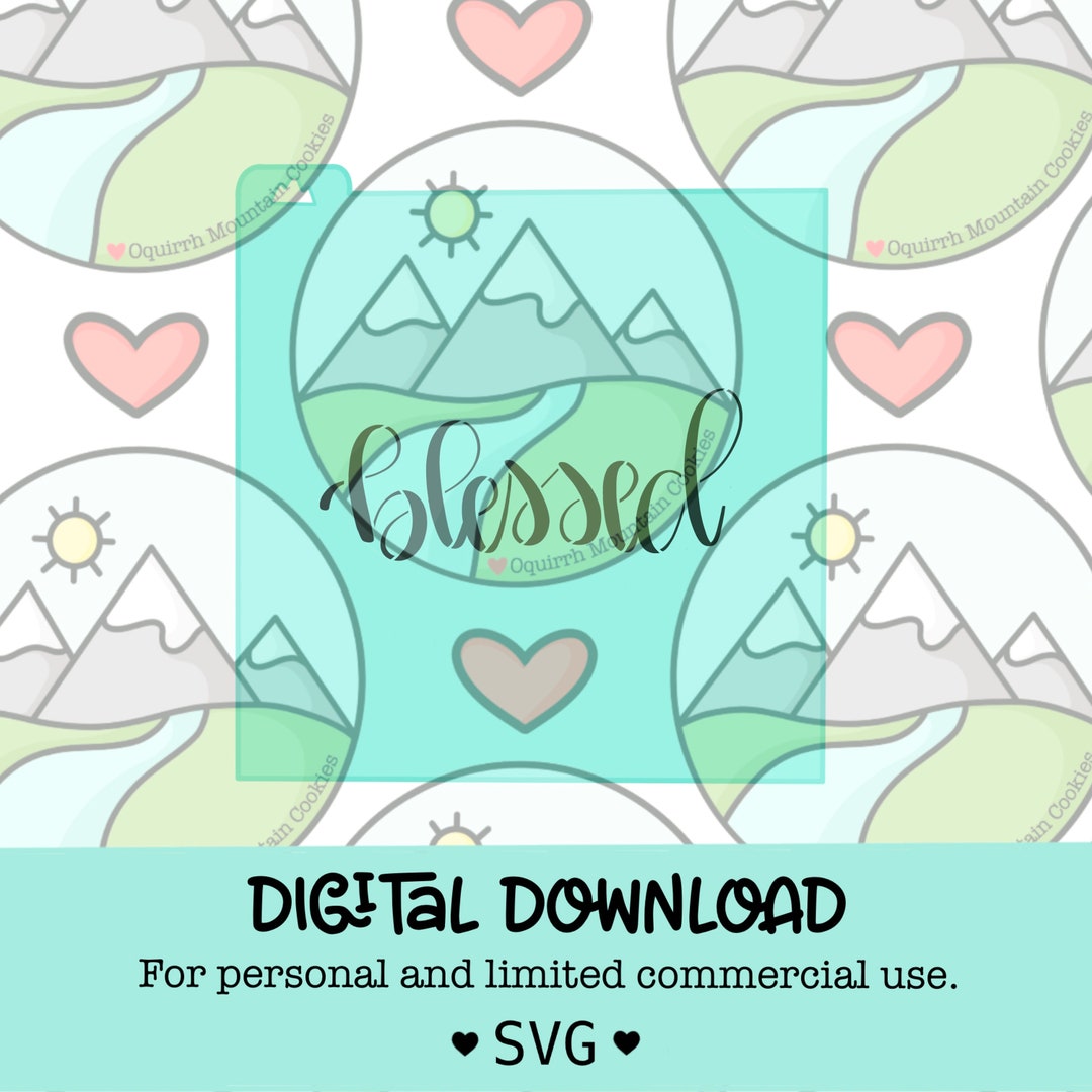 Blessed Stencil Digital Download - Etsy