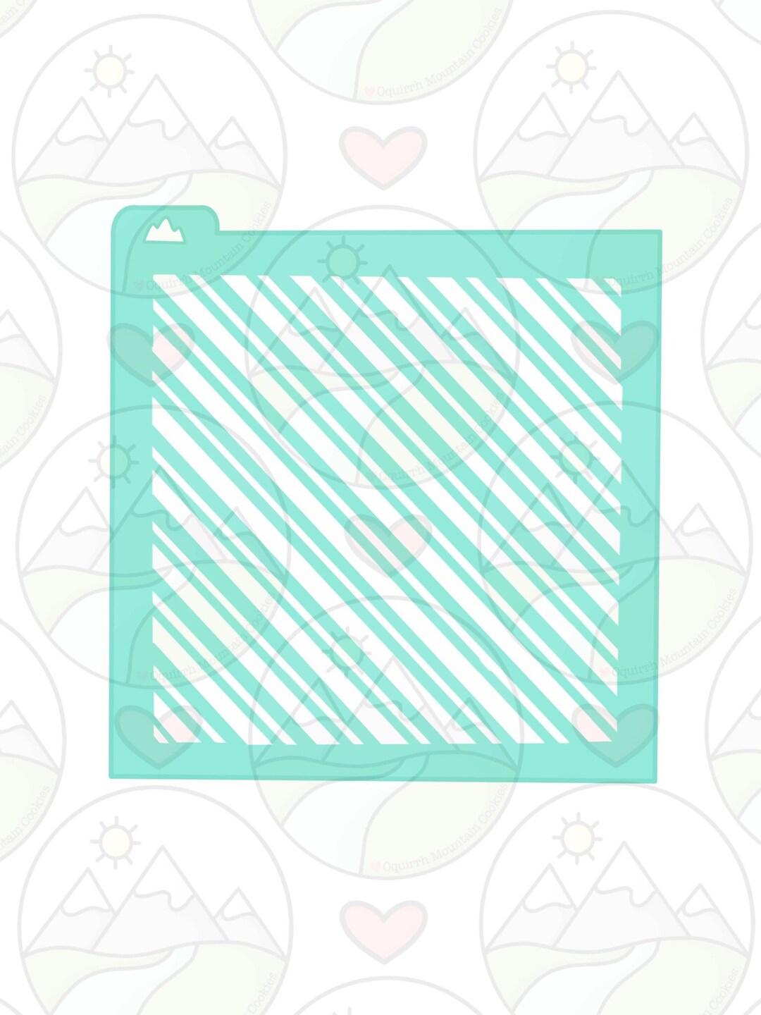 Thick and Thin Diagonal Stripe Stencil - Etsy