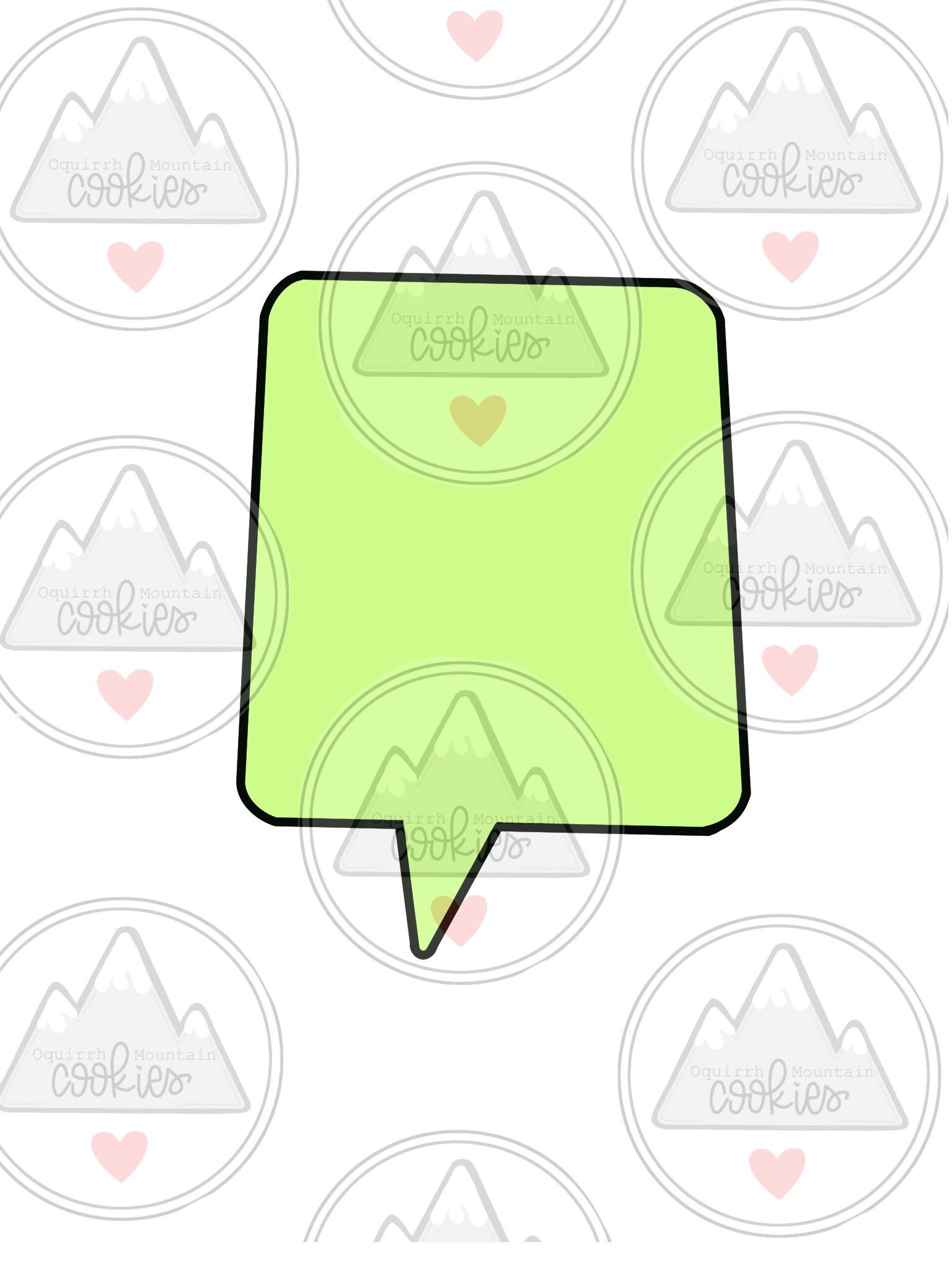 Wonky Rectangle Speech Bubble Cookie Cutter - Etsy Australia