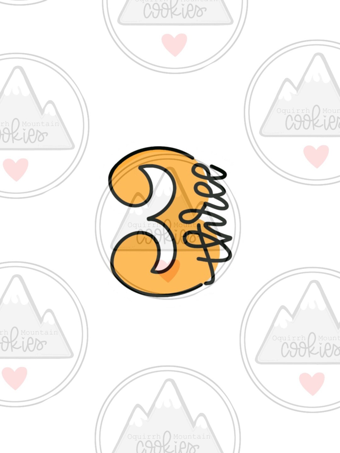 3 With Letters Cookie Cutter - Etsy