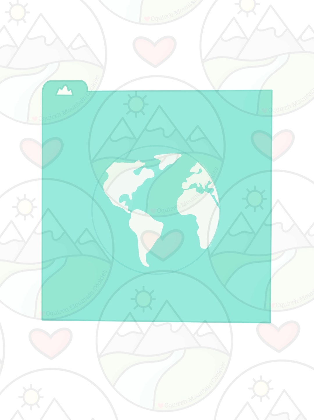 Round World Map Stencil - Etsy