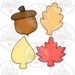 Leaf and Acorn Mini Cookie Cutter Set - Etsy