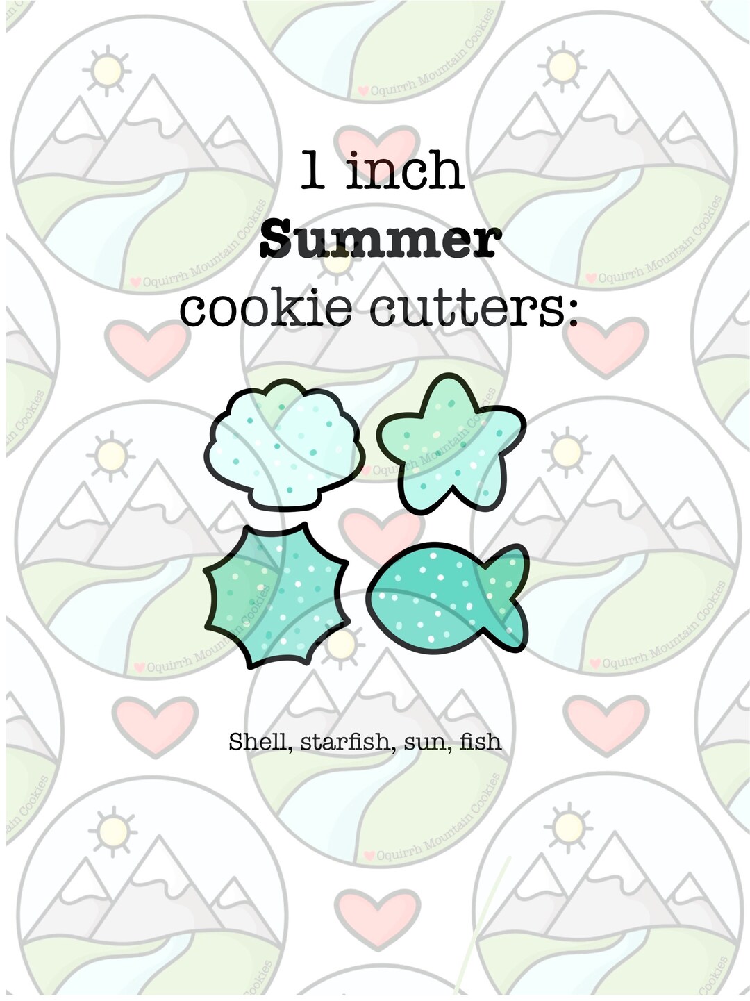 1 Inch Summer 4 Piece Cookie Cutter Set - Etsy