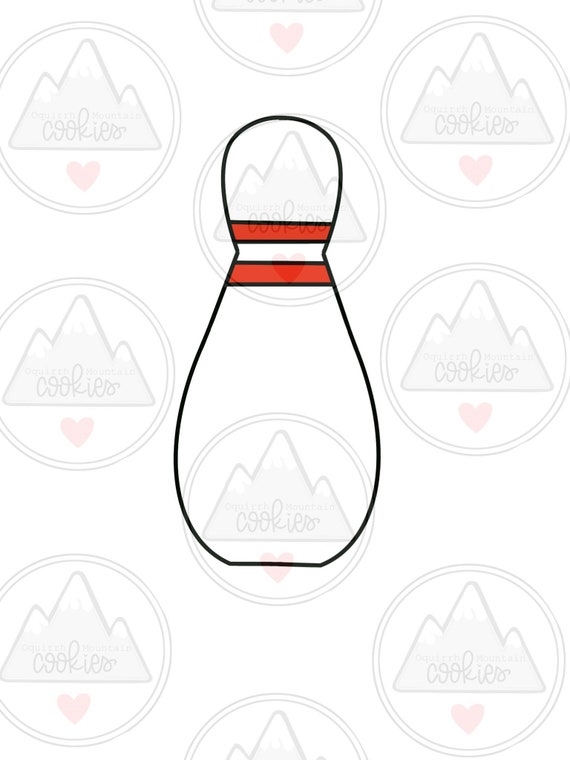 Bowling Pin Cookie Template