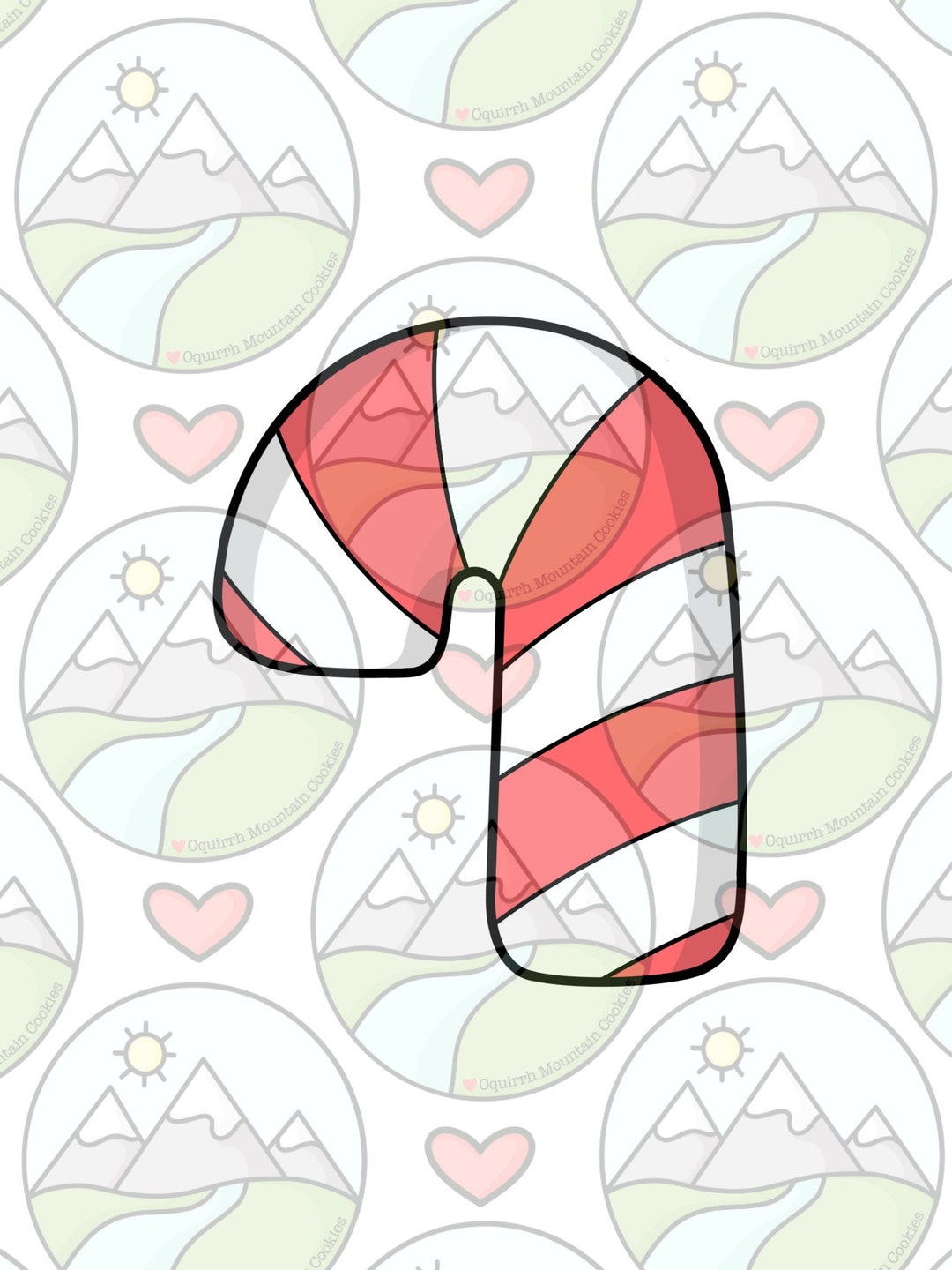 Chubby Candy Cane Cookie Cutter - Etsy